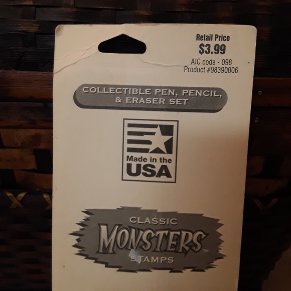 Classic Monster Stamps | Office | 997 Monster Stamps Pen Pencil Eraser ...